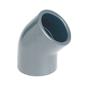 Vinkel 45° PVC, inv.lim, PN16 (Ö10500017) - Aqua-Line Pipe Systems AB